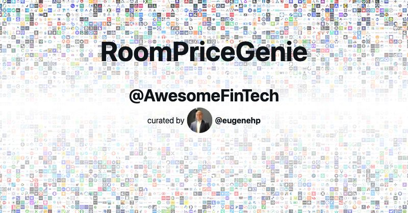 RoomPriceGenie | Awesome FinTech