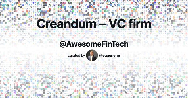 Creandum – VC firm | Awesome FinTech