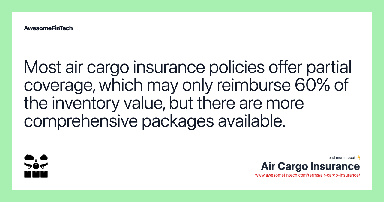 Air Cargo Insurance | AwesomeFinTech Blog