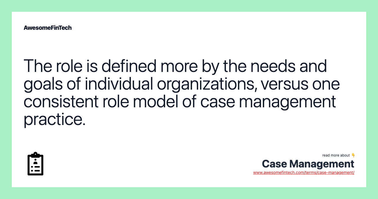 Case Management | AwesomeFinTech Blog