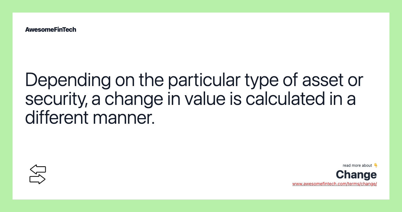 Change | AwesomeFinTech Blog