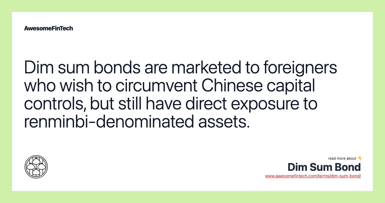 Dim Sum Bond | AwesomeFinTech Blog