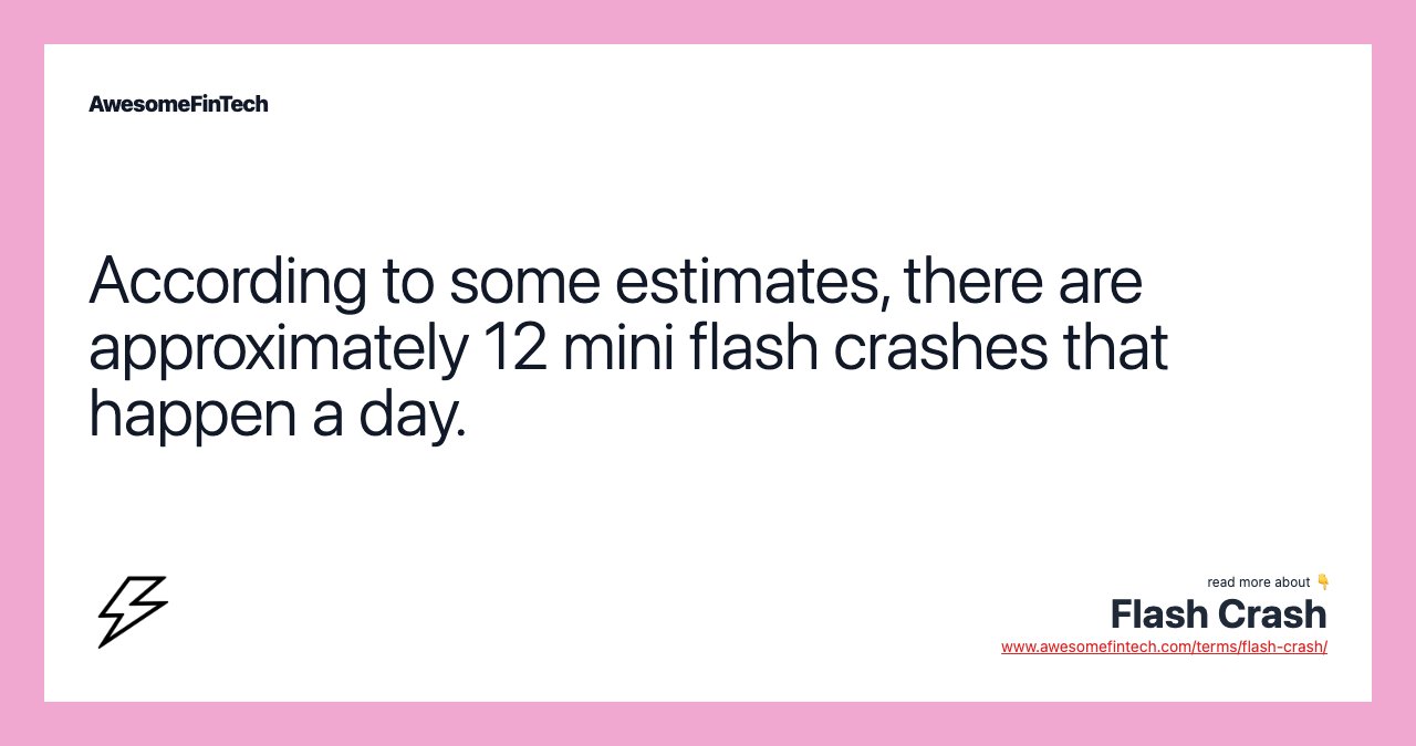 Flash Crash | AwesomeFinTech Blog Flash Crash | AwesomeFinTech Blog