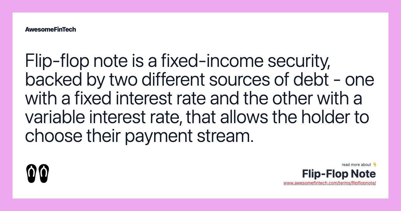 Flip-Flop Note | AwesomeFinTech Blog