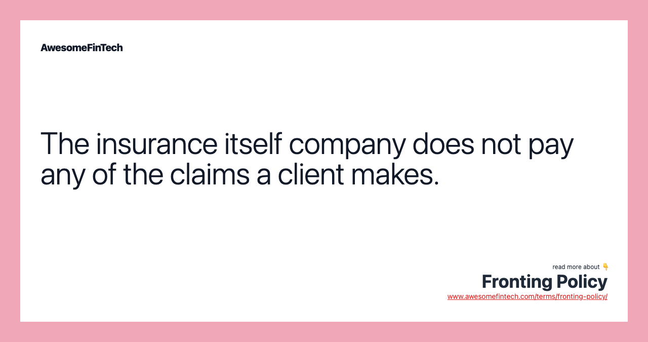 Fronting Policy | AwesomeFinTech Blog