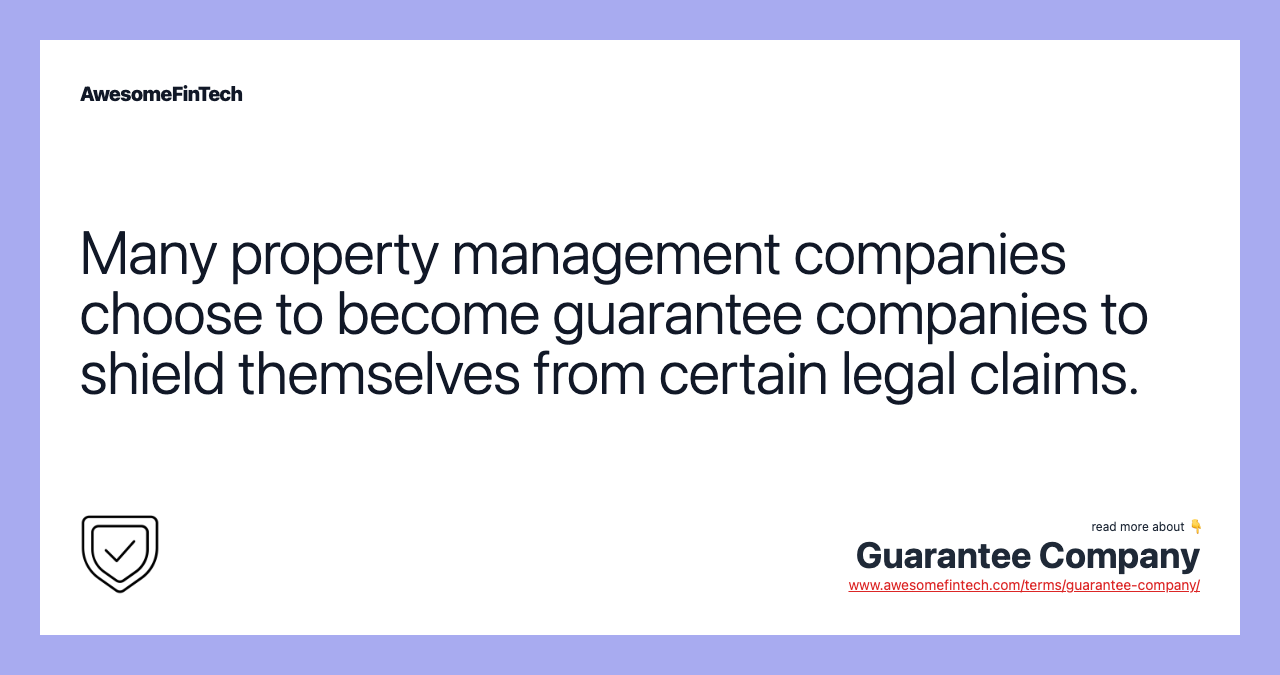 Guarantee Company | AwesomeFinTech Blog