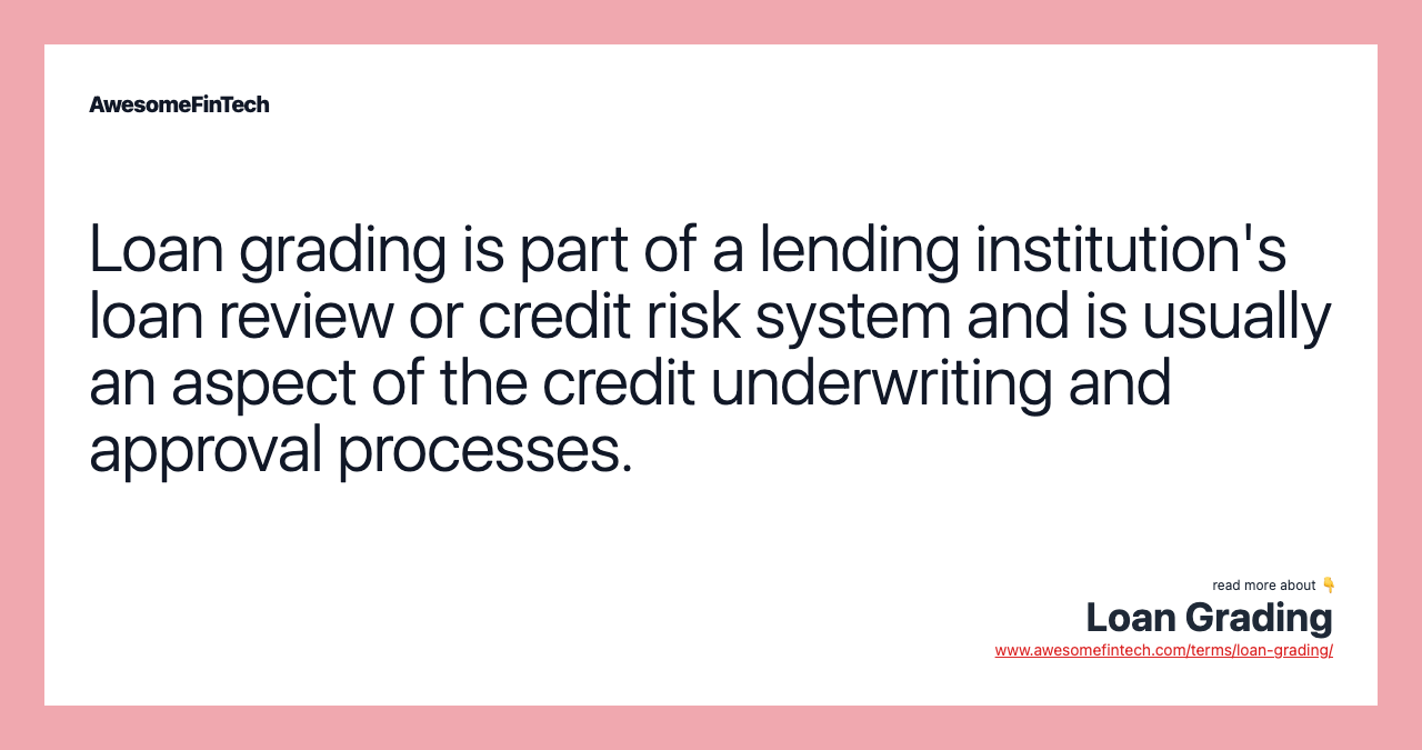 Loan Grading | AwesomeFinTech Blog
