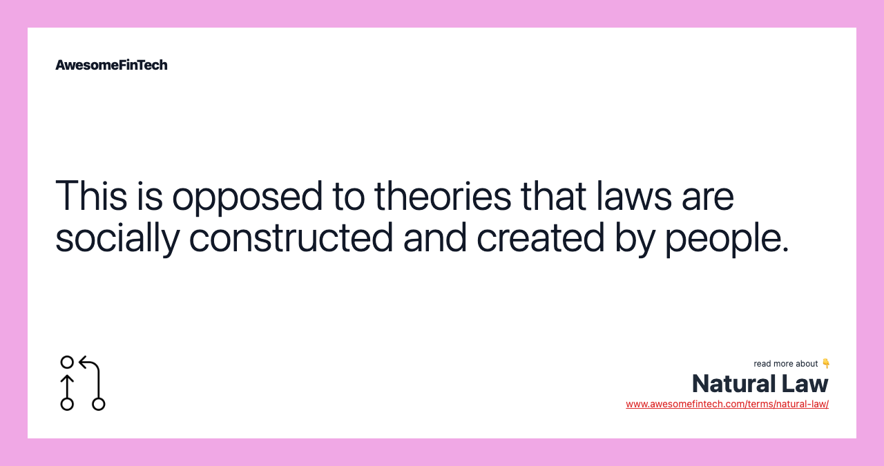 Natural Law | AwesomeFinTech Blog