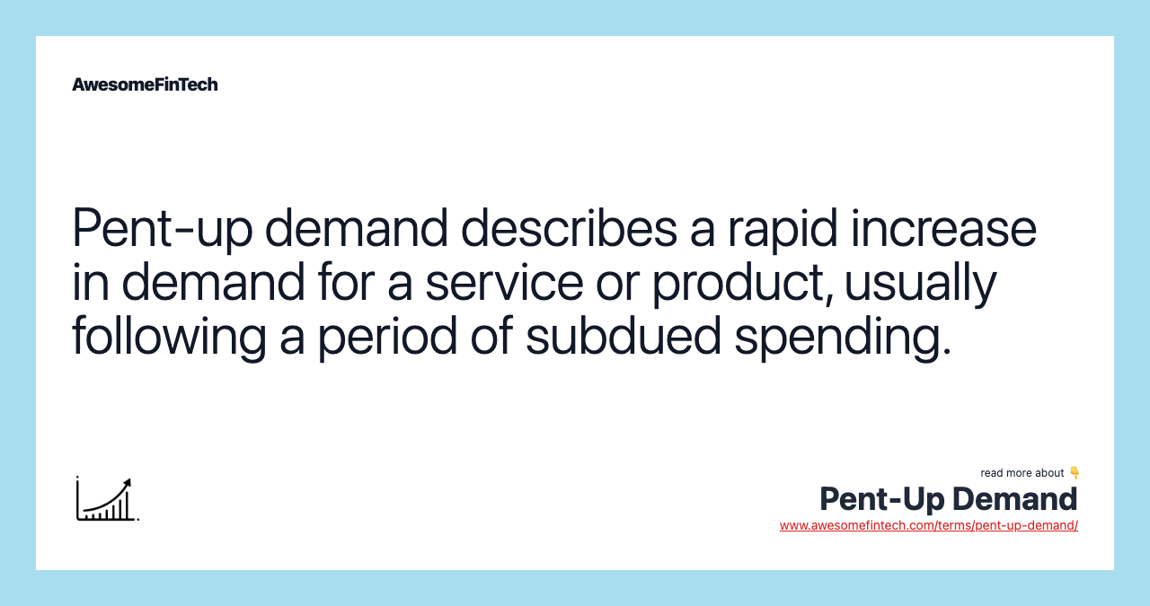 Pent-Up Demand | AwesomeFinTech Blog