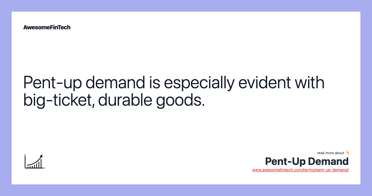 Pent-Up Demand | AwesomeFinTech Blog