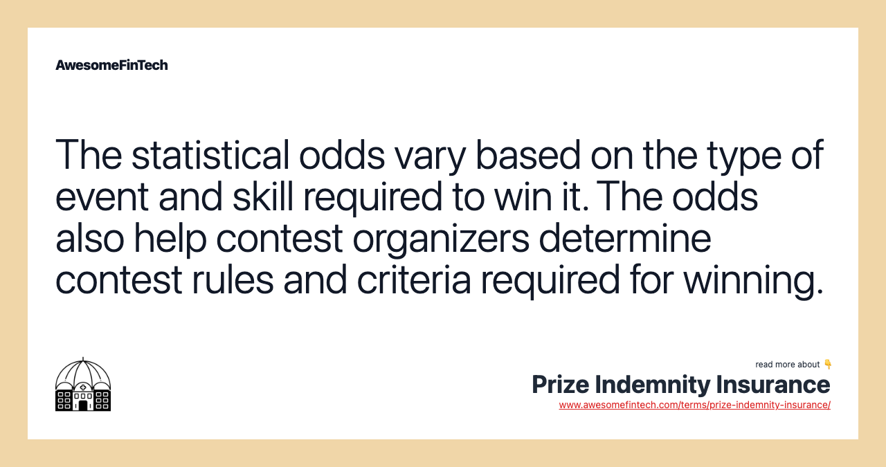 Prize Indemnity Insurance | AwesomeFinTech Blog