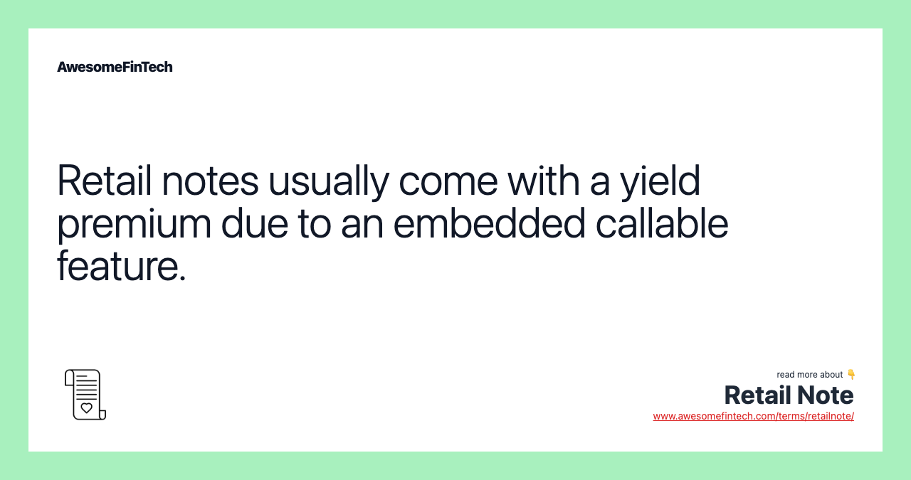 Retail Note | AwesomeFinTech Blog