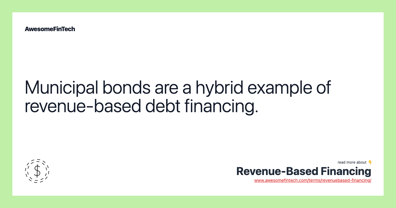 Revenue-Based Financing | AwesomeFinTech Blog