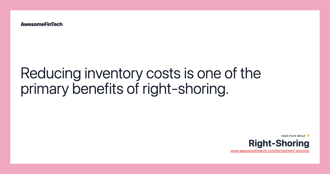 Right-Shoring | AwesomeFinTech Blog