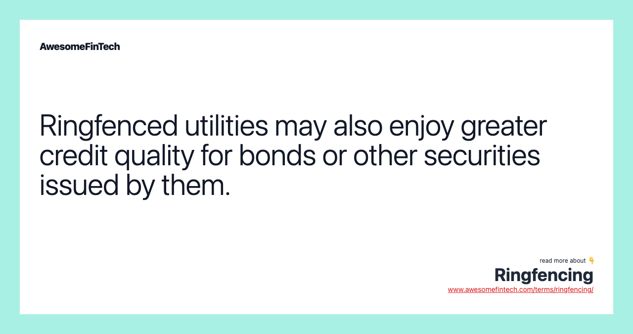 Ringfencing | AwesomeFinTech Blog