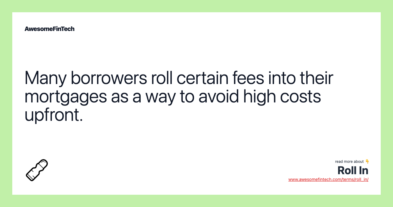 Roll In | AwesomeFinTech Blog