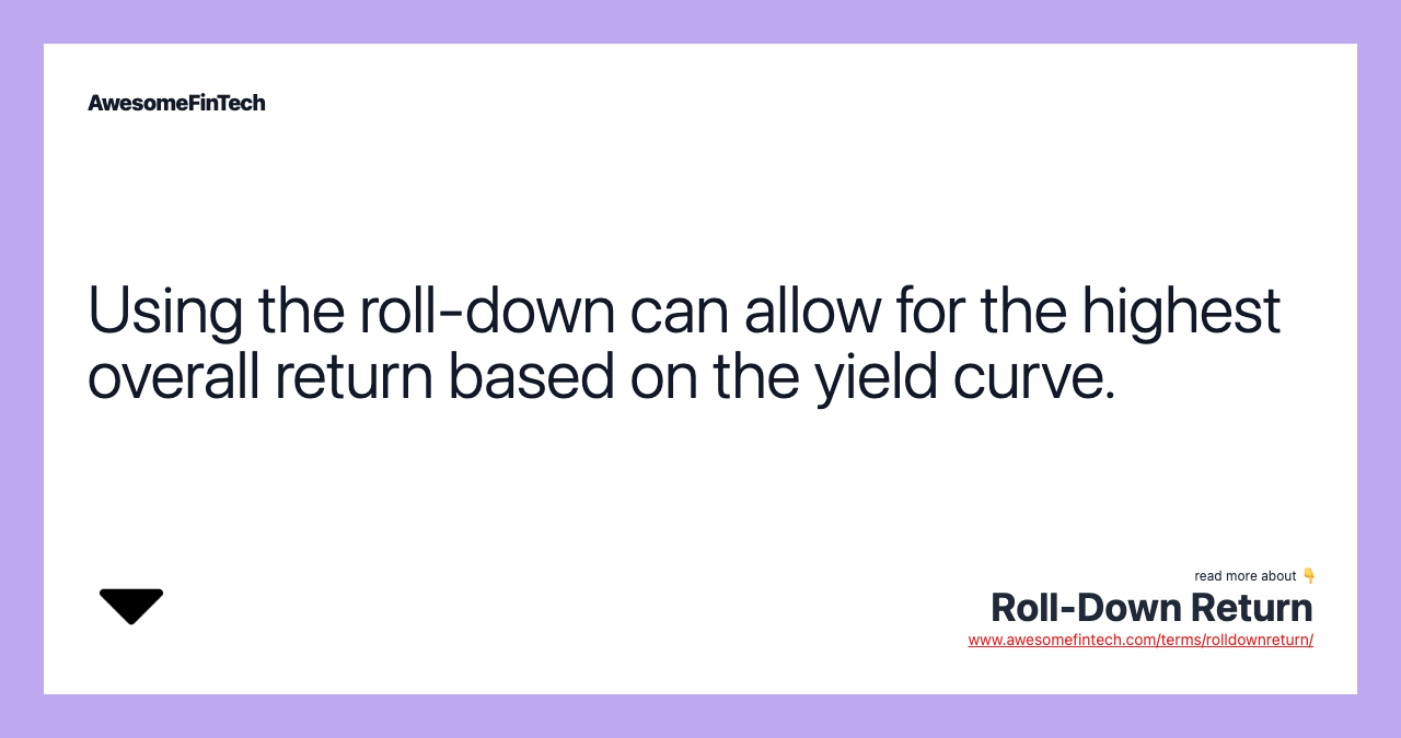 Roll-Down Return | AwesomeFinTech Blog