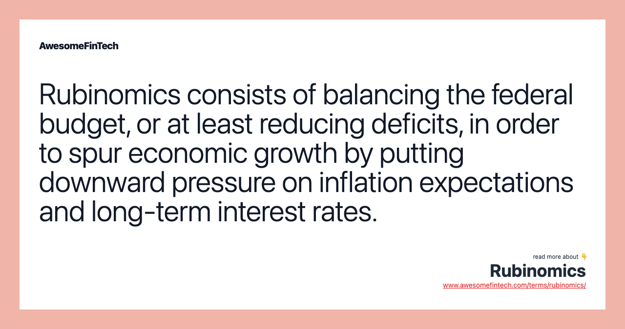 Rubinomics | AwesomeFinTech Blog