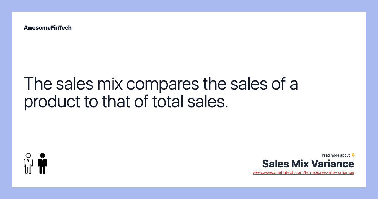 Sales Mix Variance | AwesomeFinTech Blog