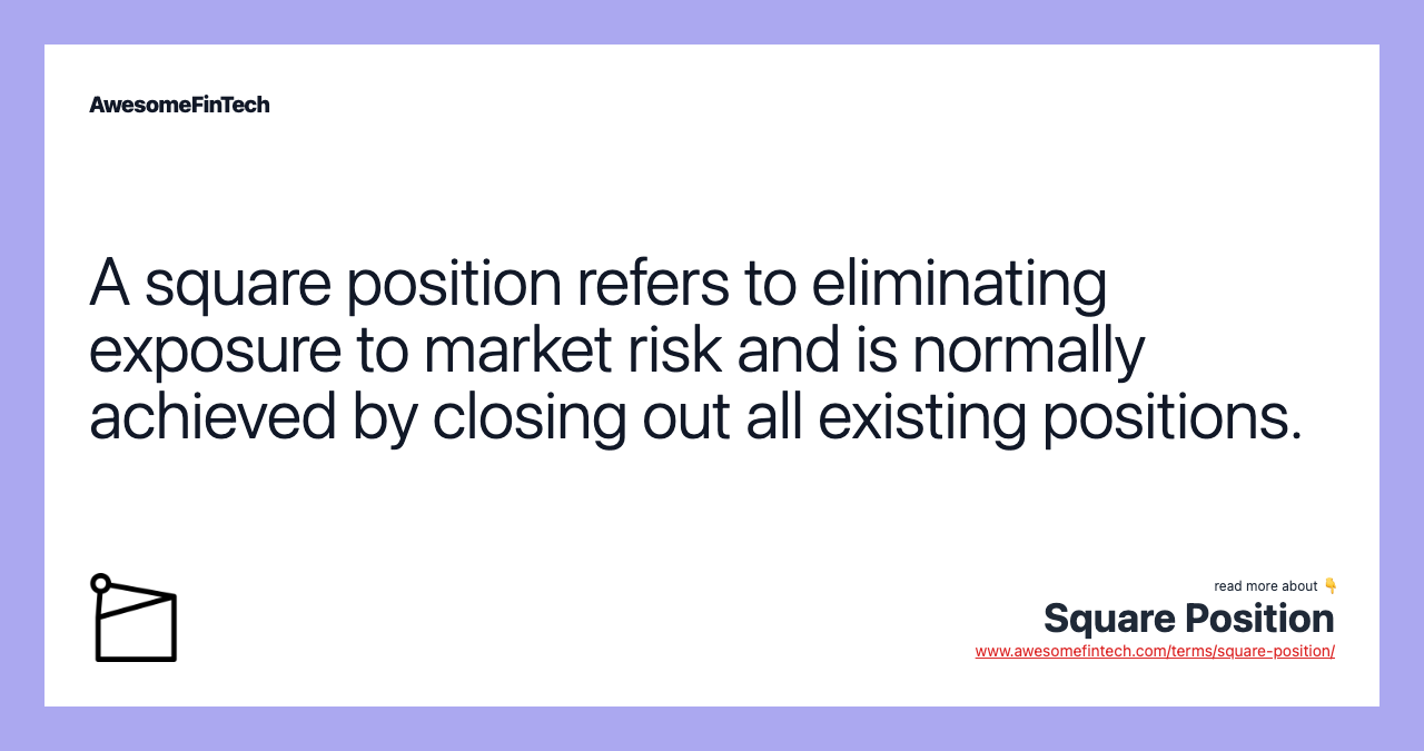 Square Position | AwesomeFinTech Blog