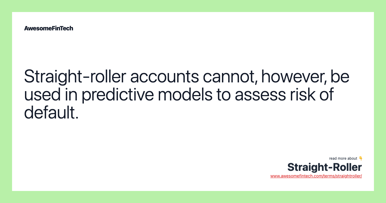 Straight-Roller | AwesomeFinTech Blog