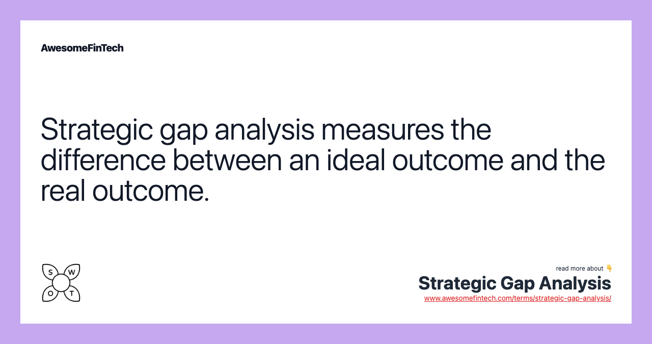 Strategic Gap Analysis | AwesomeFinTech Blog