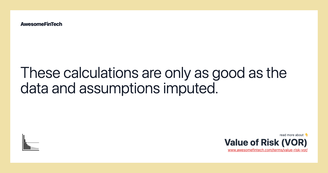Value of Risk (VOR) | AwesomeFinTech Blog