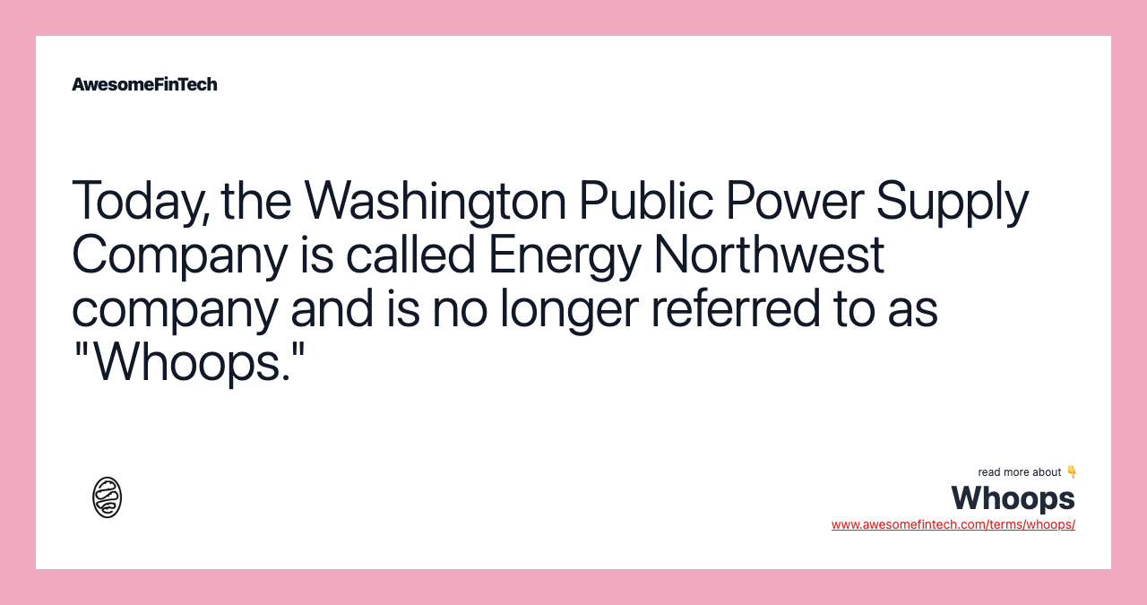 Whoops | AwesomeFinTech Blog